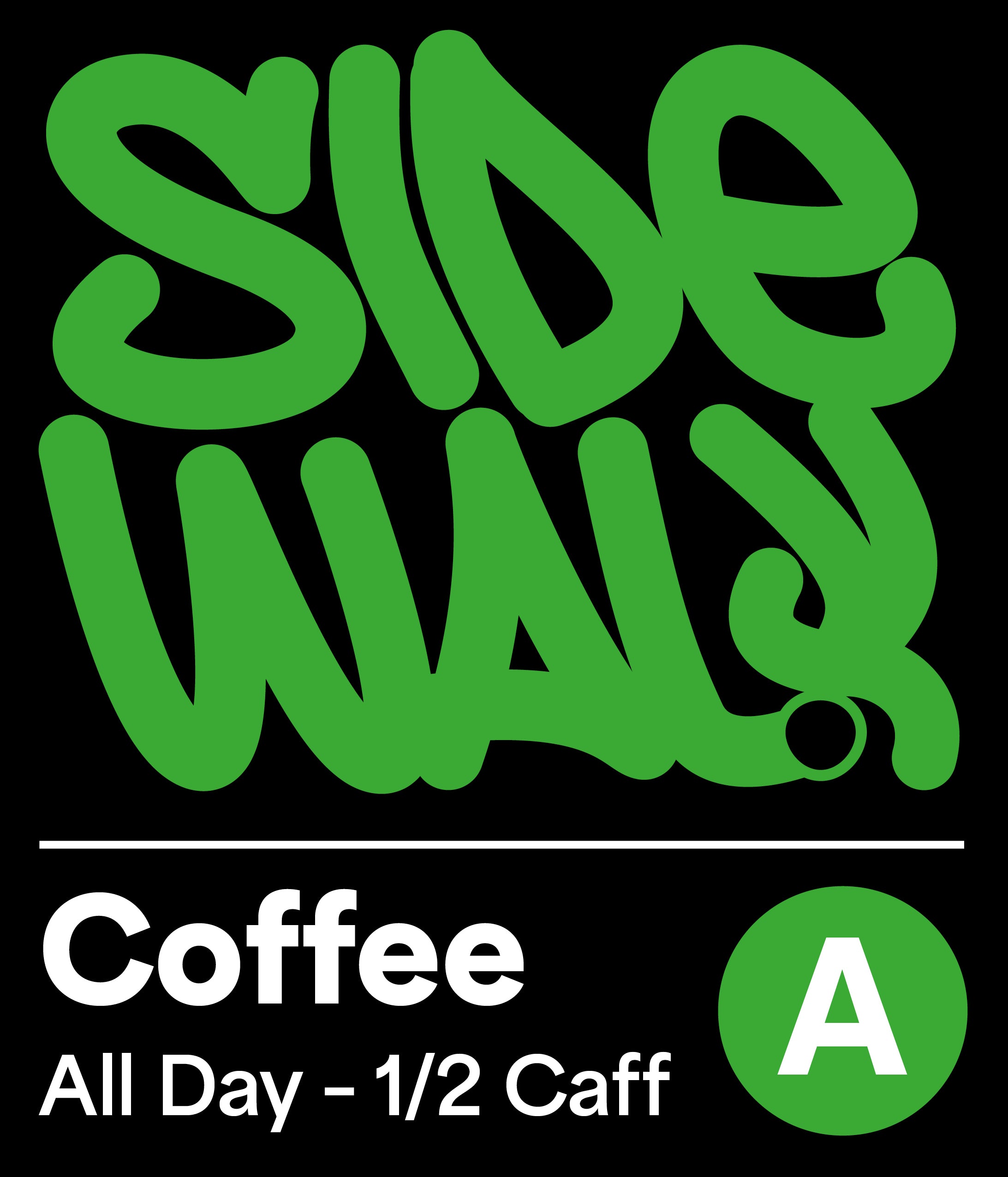 Half Caff - All day half strength full flavour coffee – Sidewalk Coffee ...